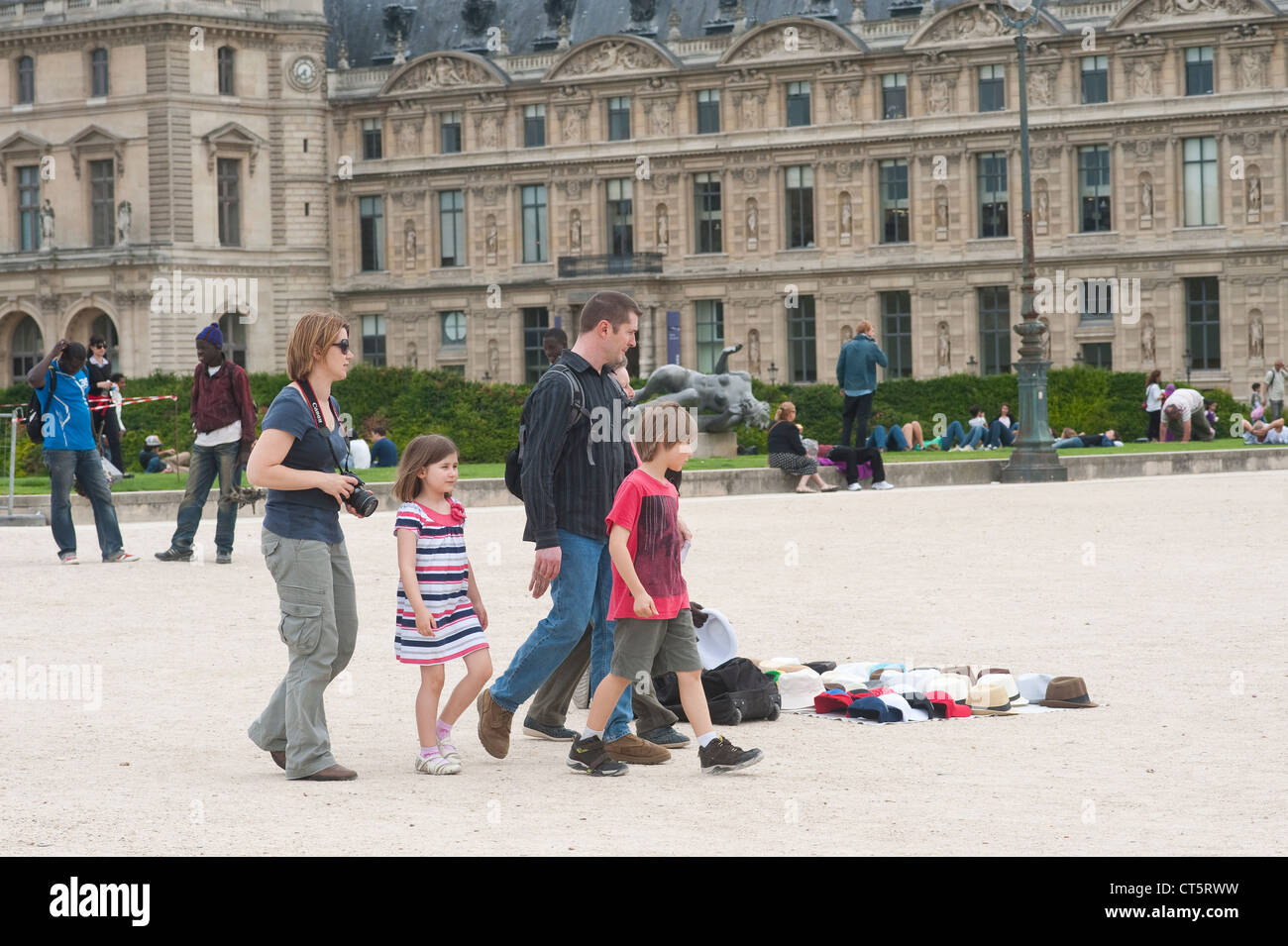 Paris, France - Family on vacation in Paris Stock Photo - Alamy