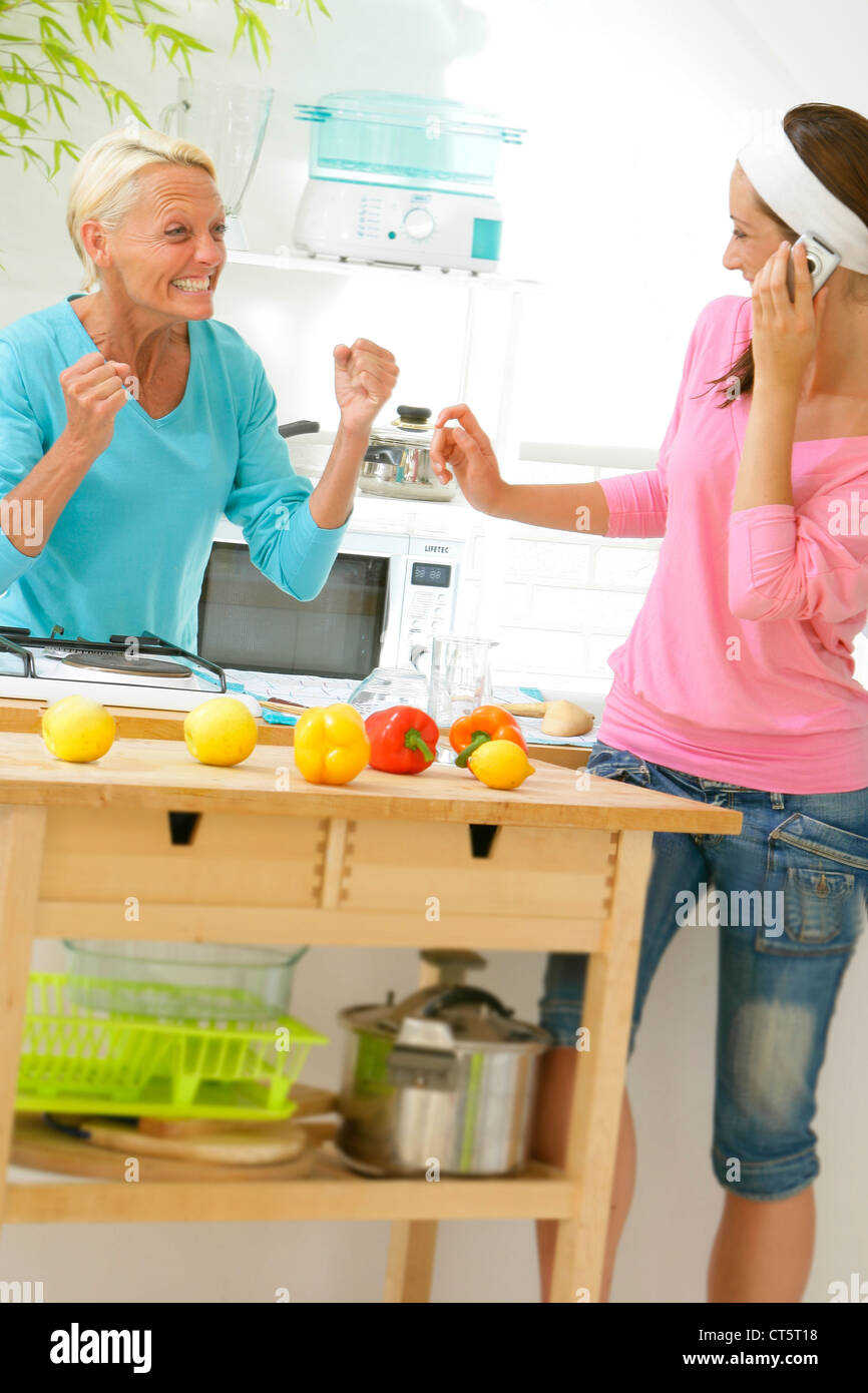 MOTHER & ADOLESCENT Stock Photo - Alamy