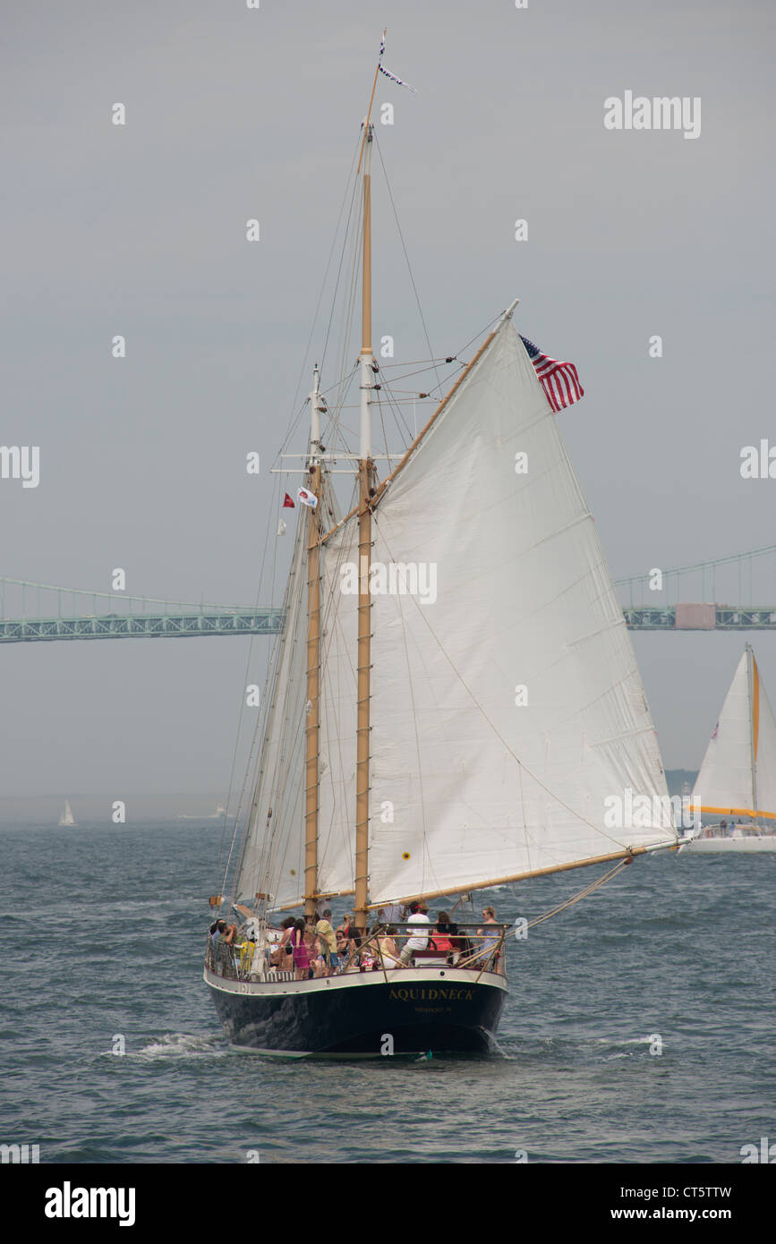Rhode Island, Newport. Boating in Narragansett Bay Stock Photo - Alamy