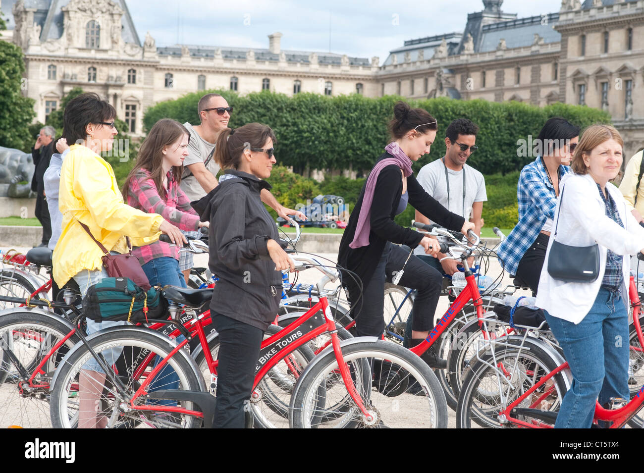 Paris, France - Group of cyclists Stock Photo - Alamy