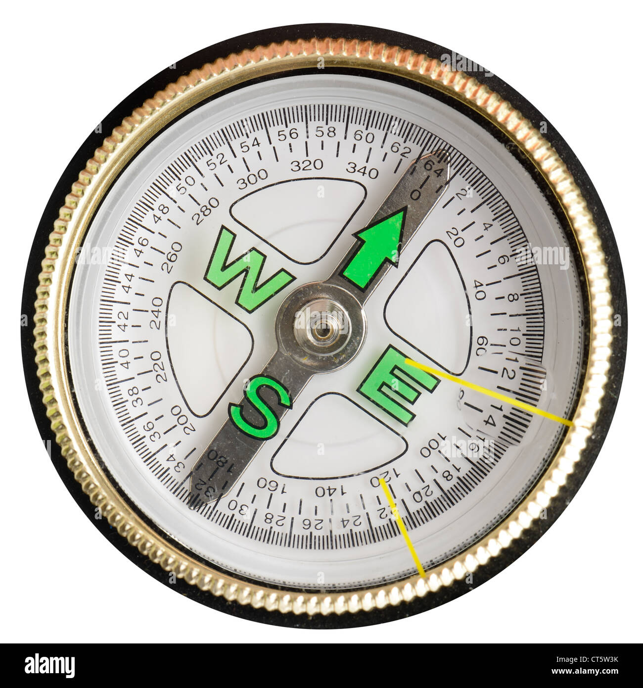 compass. Isolated on white background.Instrument that indicates ...