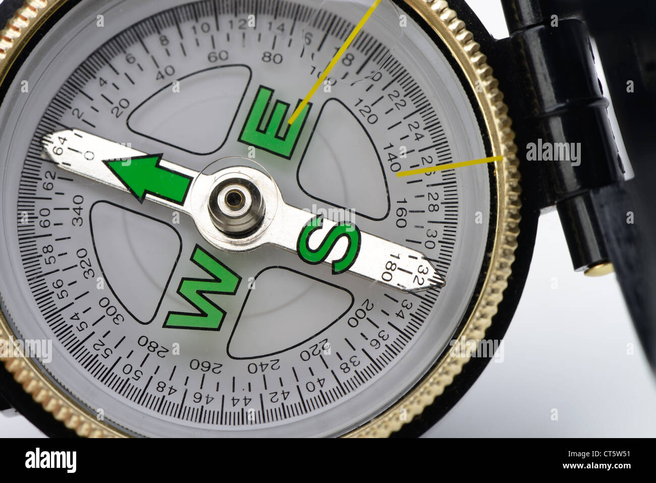 compass. Isolated on white background.Instrument that indicates ...