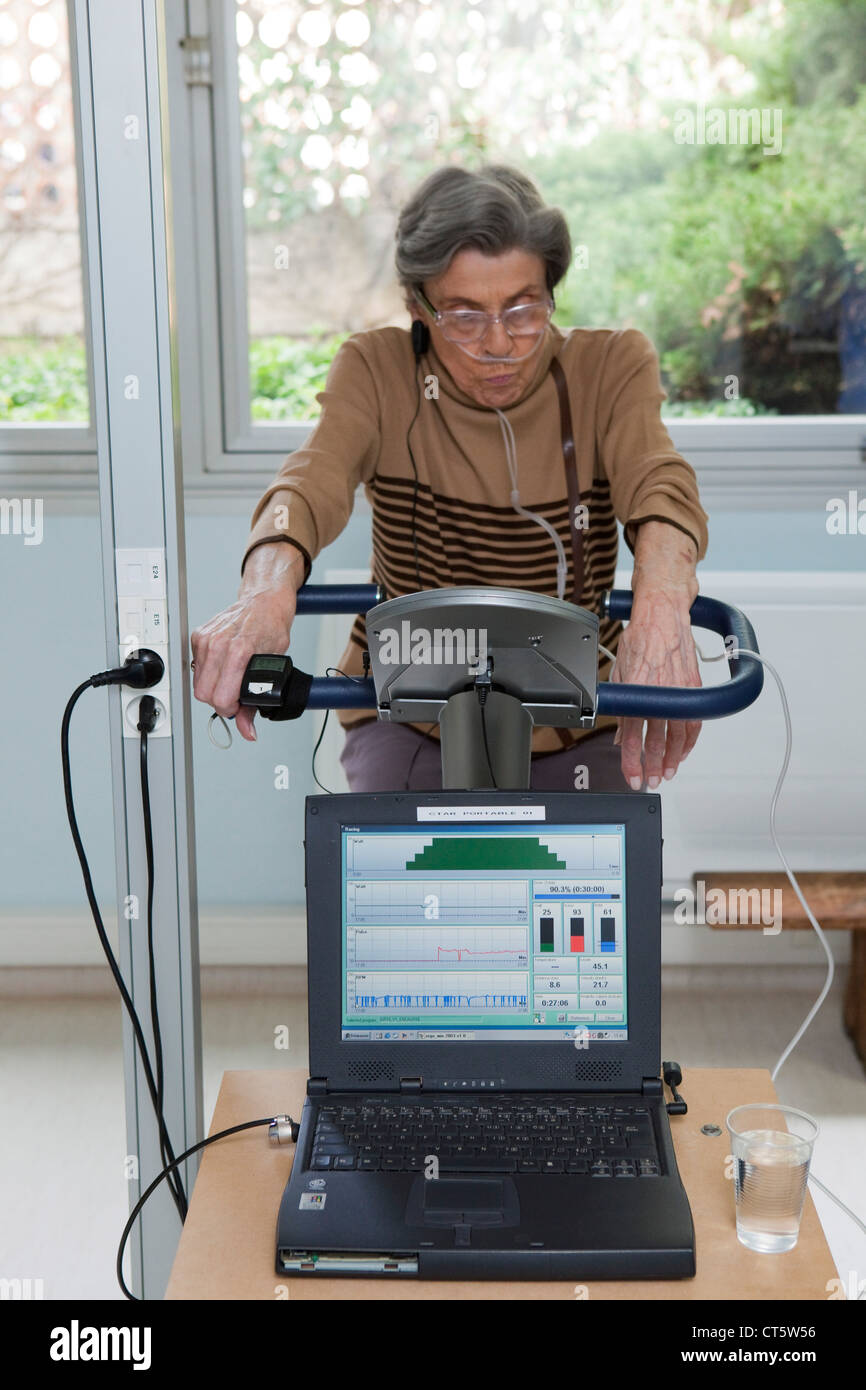 STRESS TEST, ELDERLY PERSON Stock Photo - Alamy