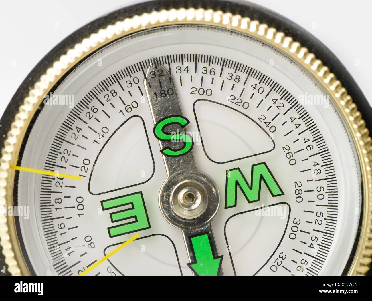 compass. Isolated on white background.Instrument that indicates ...