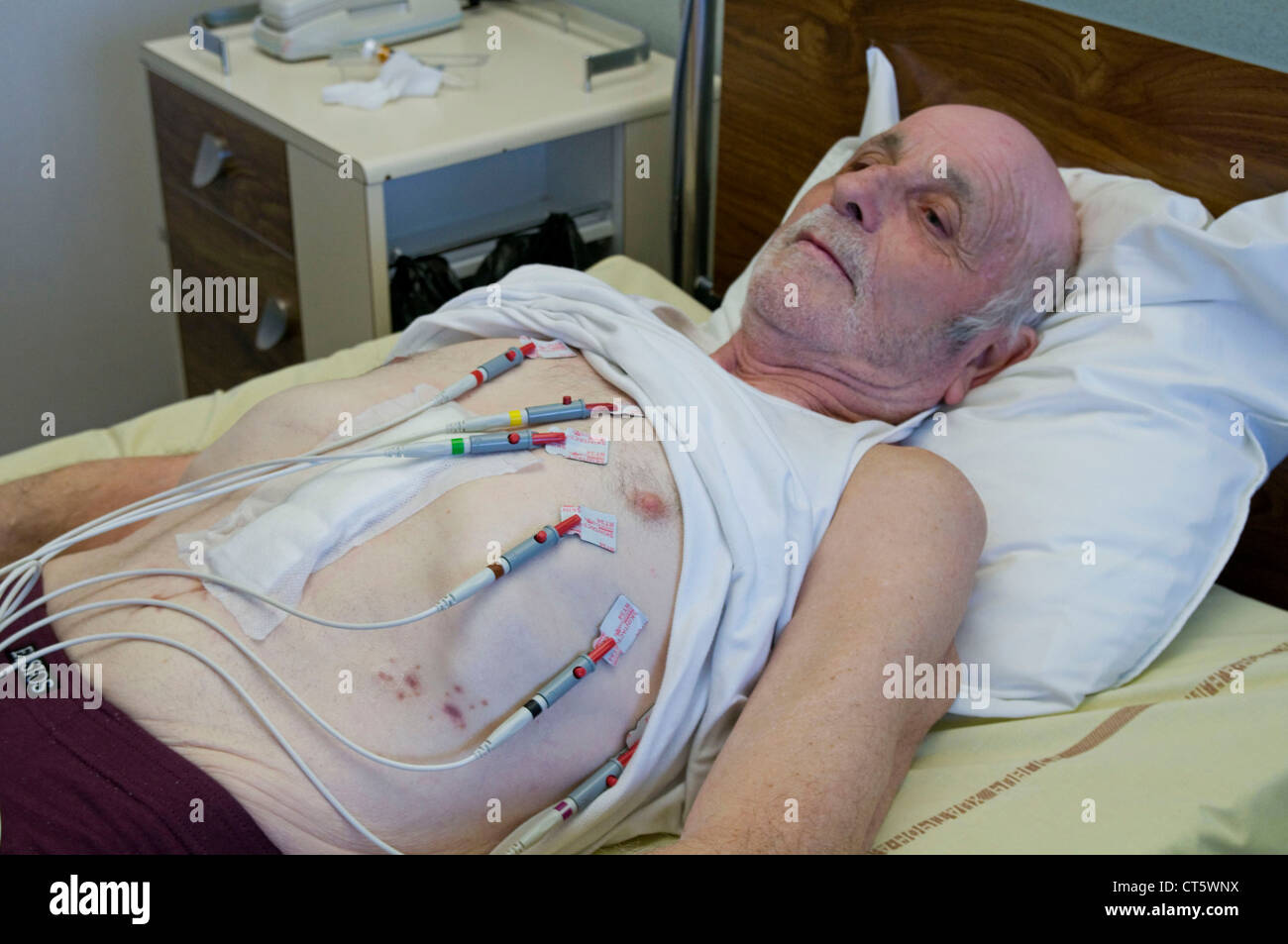 ECG OF AN ELDERLY PERSON Stock Photo - Alamy