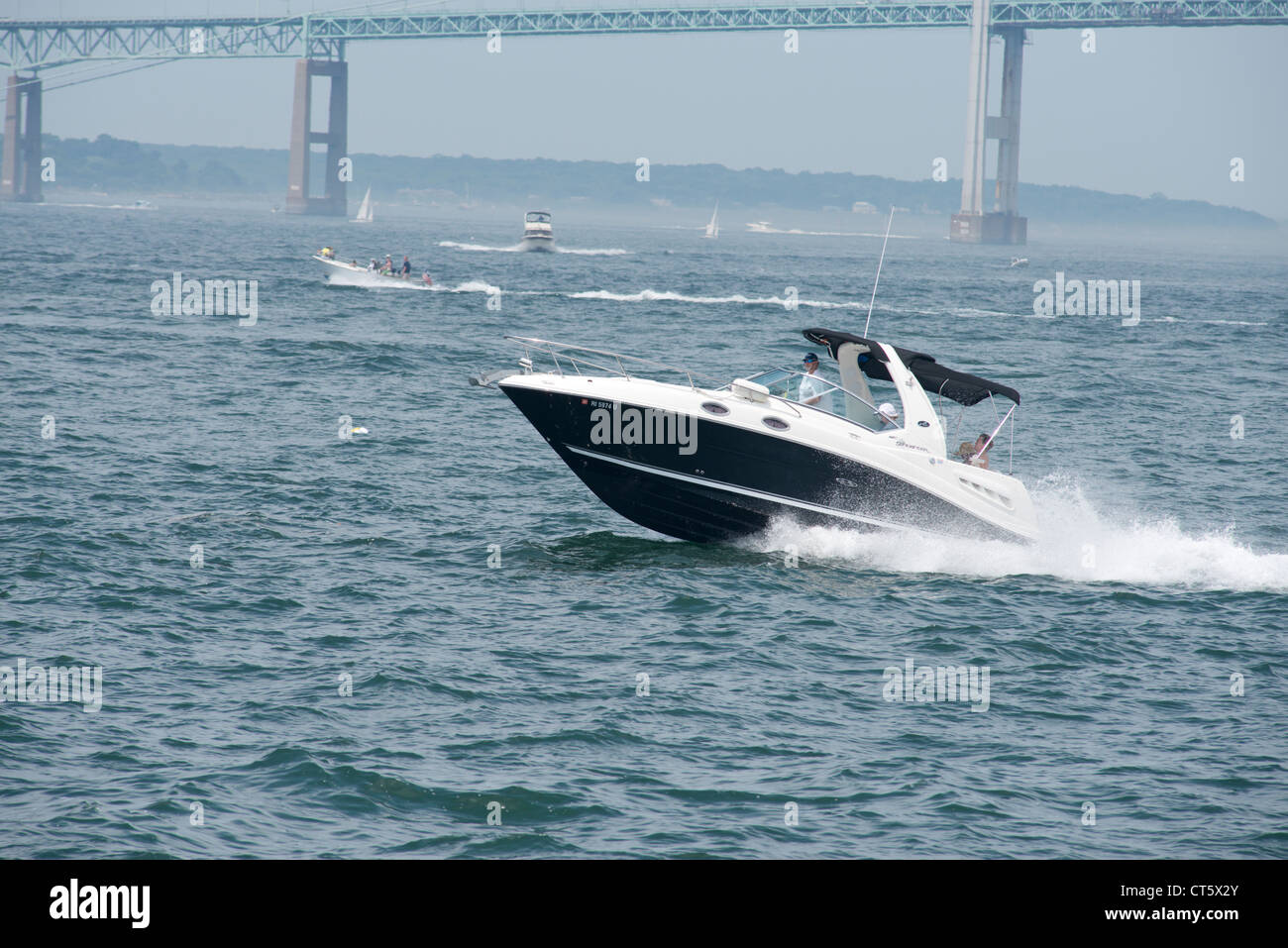 Rhode Island, Newport. Boating in Narragansett Bay Stock Photo - Alamy