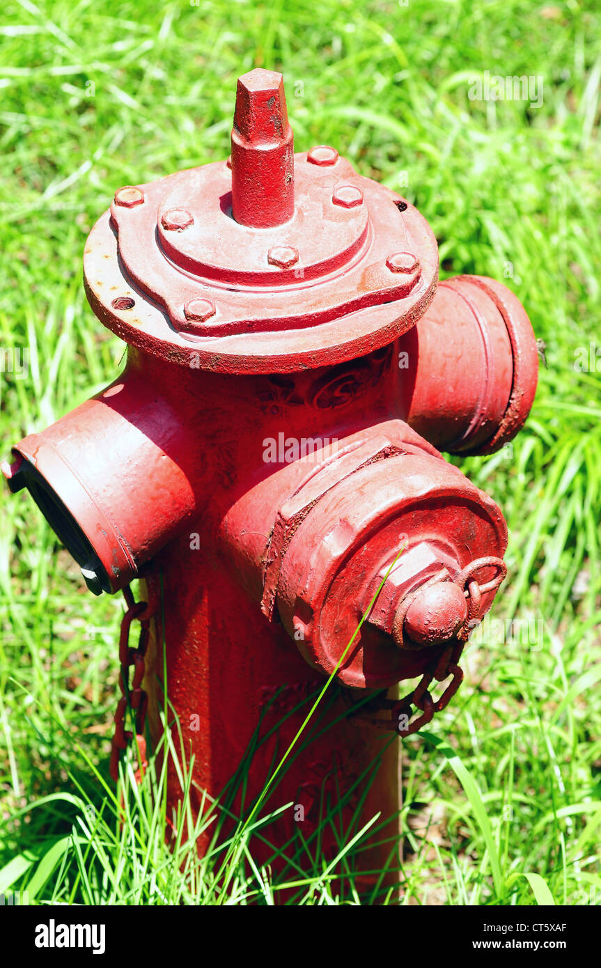 fire hydrant safety red plug object metal water path prevention nobody ...