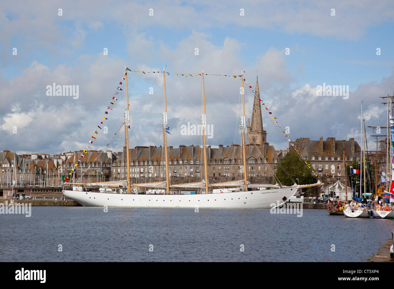 Santa Maria Manuela, Tall ships race 1, St Malo, Brittany, France Stock ...