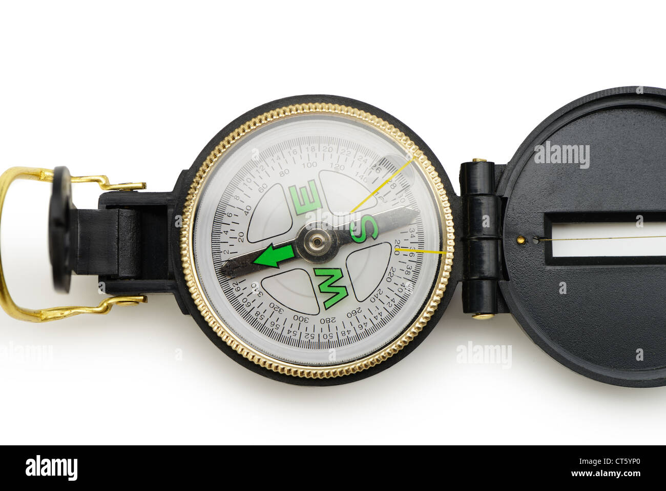 compass. Isolated on white background.Instrument that indicates ...