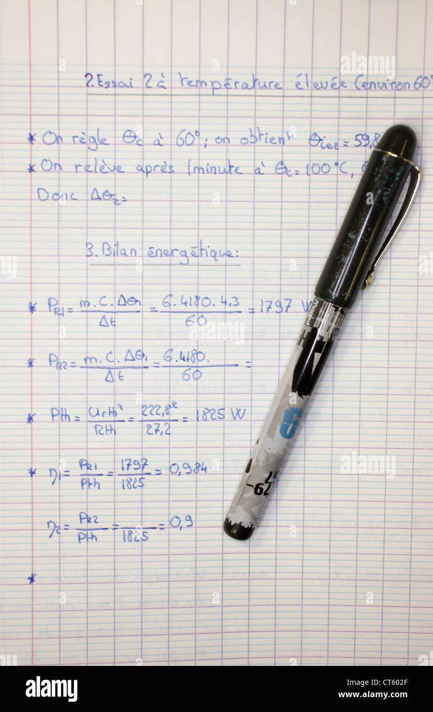 Writing exercises hi-res stock photography and images - Alamy