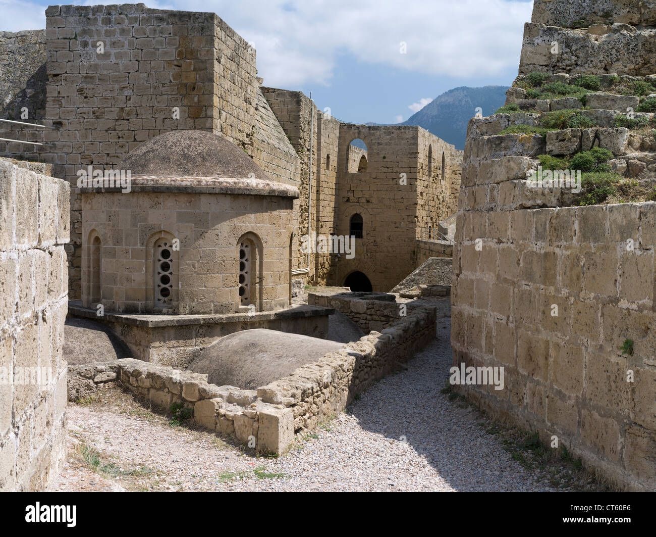 dh Girne Castle KYRENIA NORTHERN CYPRUS Venetian castle walls and ...