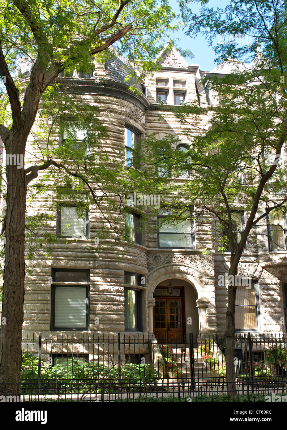 Potter Palmer Row Houses in the Astor district in Chicago, Illinois ...
