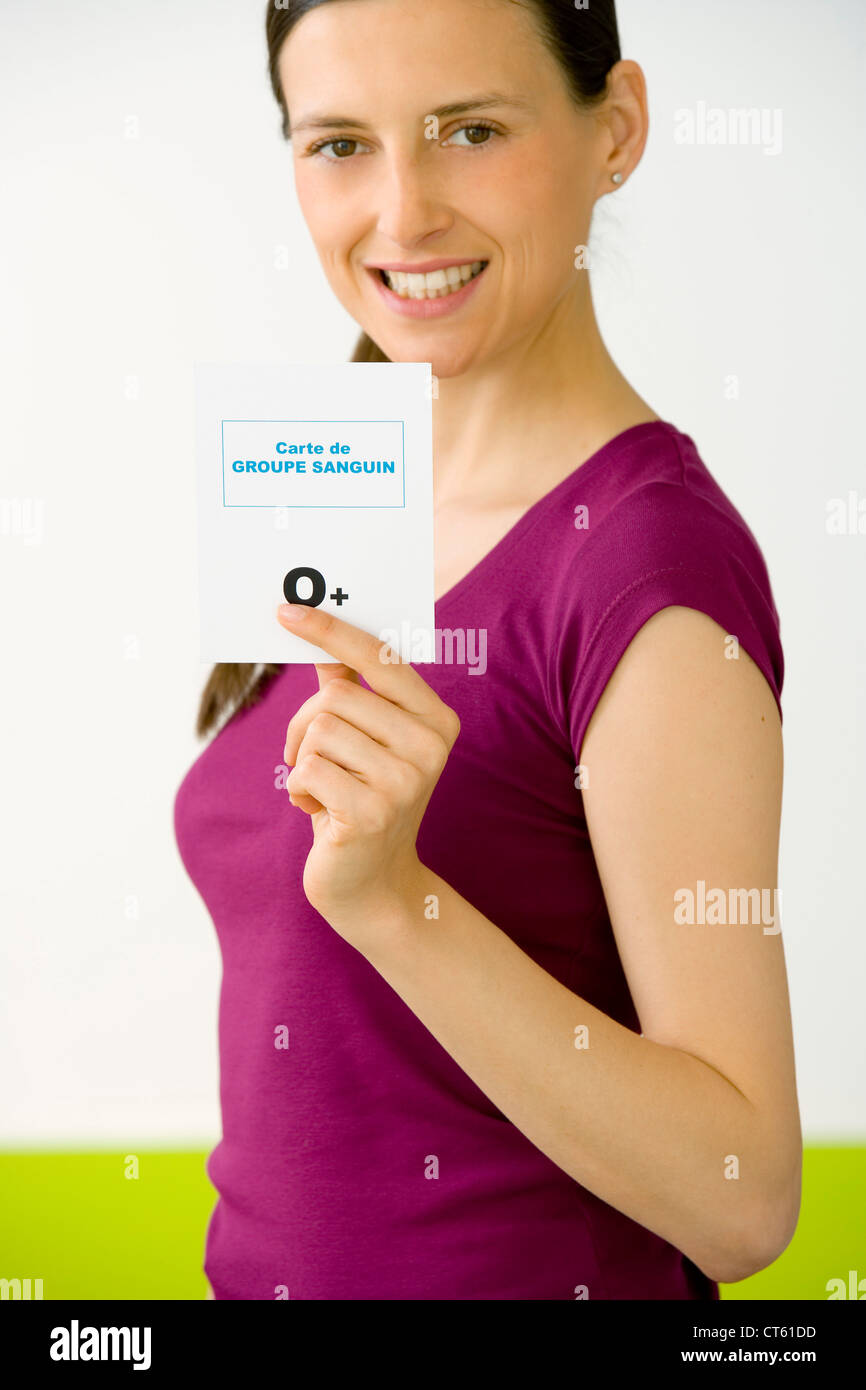 BLOOD GROUP CARD Stock Photo - Alamy