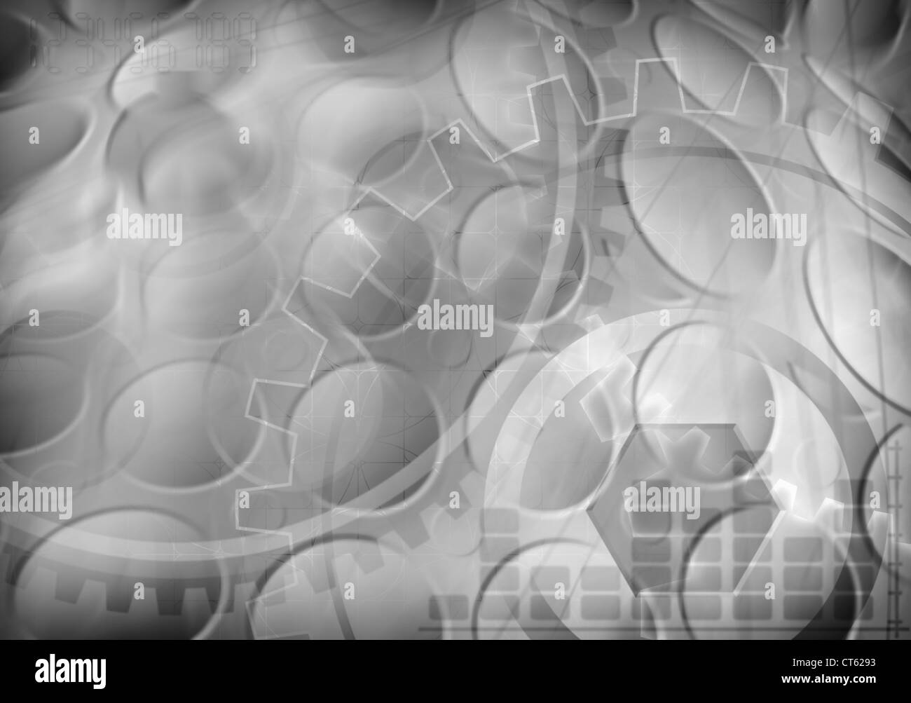 Abstract blurred monochrome technological horizontal background Stock ...