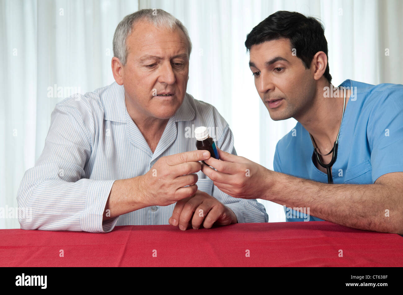 ELDERLY PERSON TAKING MEDICATION Stock Photo - Alamy