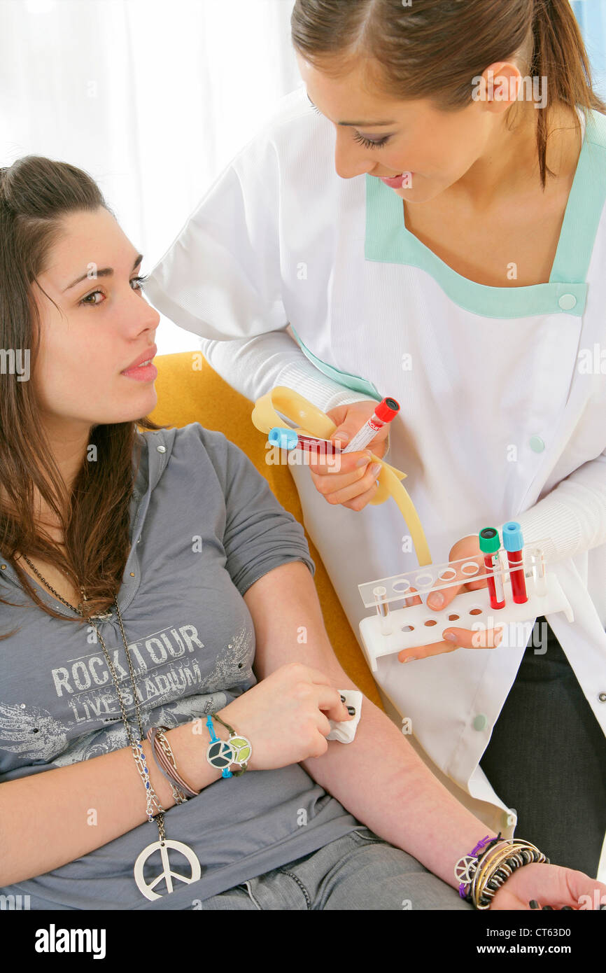BLOOD SPECIMEN, ADOLESCENT Stock Photo - Alamy