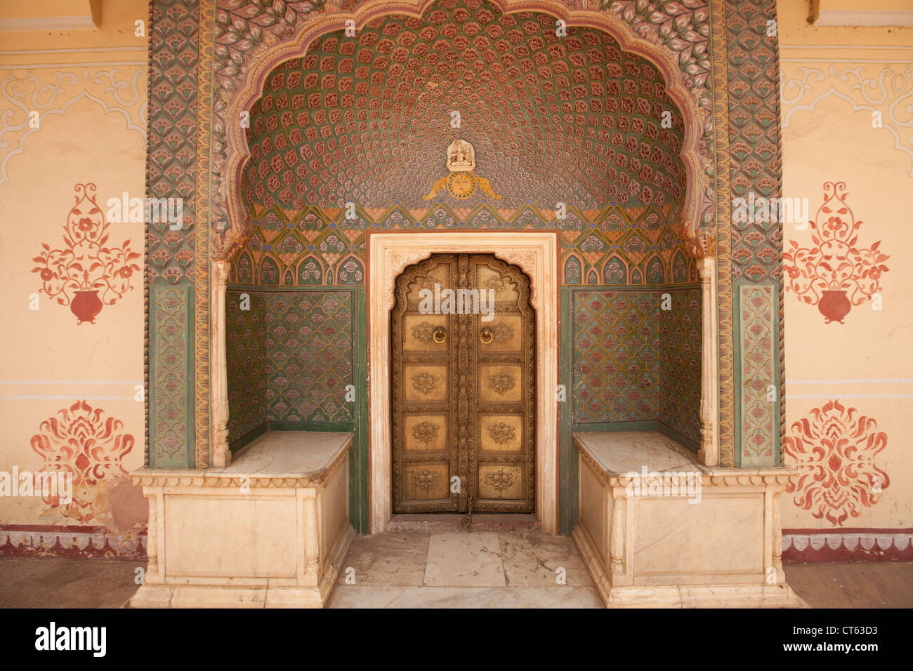 Royal Palace in Jaipur, Lotus Gate Stock Photo - Alamy