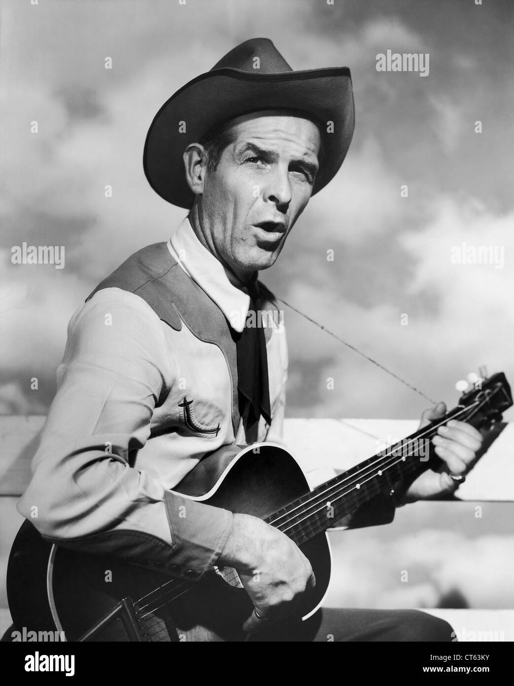 Vintage country music singer Black and White Stock Photos & Images - Alamy