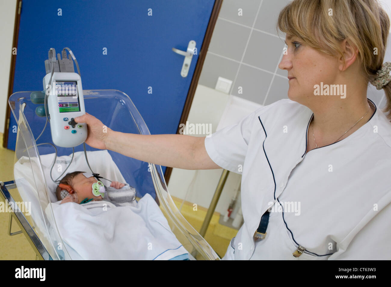 AUDIOMETRY, NEWBORN BABY Stock Photo - Alamy