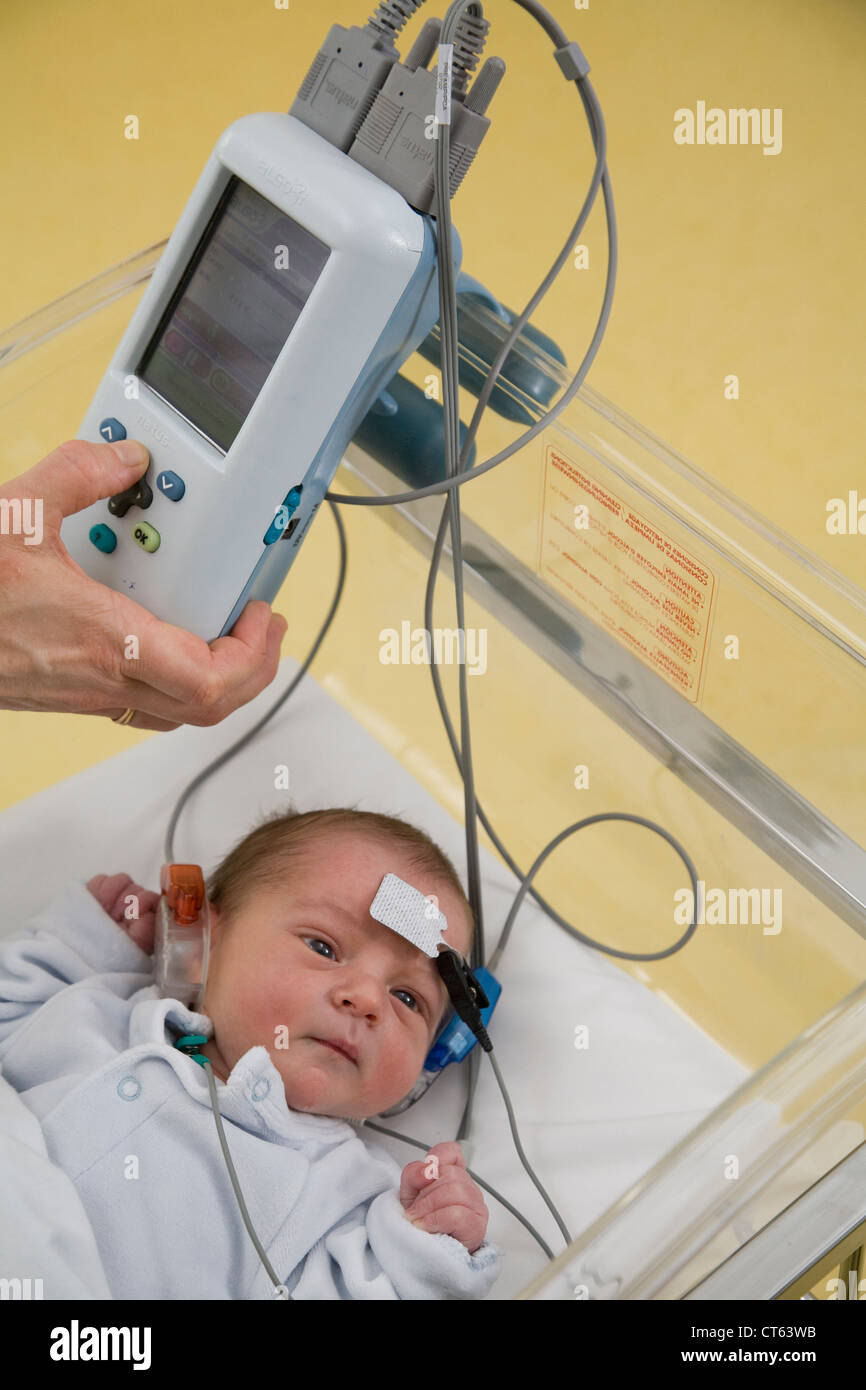 AUDIOMETRY, NEWBORN BABY Stock Photo - Alamy