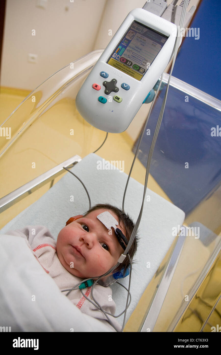 AUDIOMETRY, NEWBORN BABY Stock Photo - Alamy