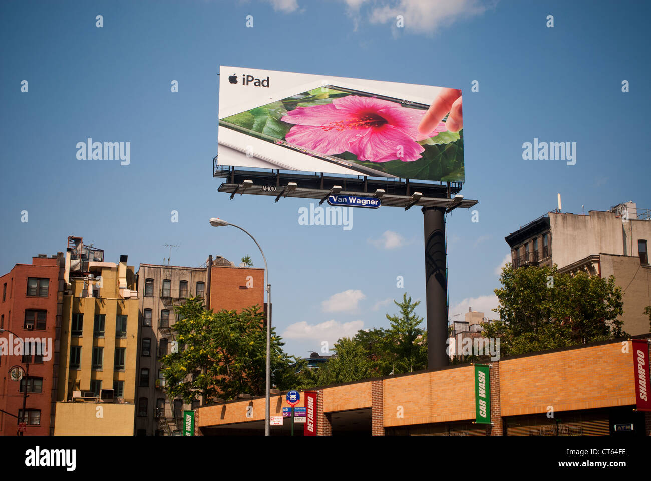 Advertising for the Apple Inc. iPad on a billboard in the Soho ...