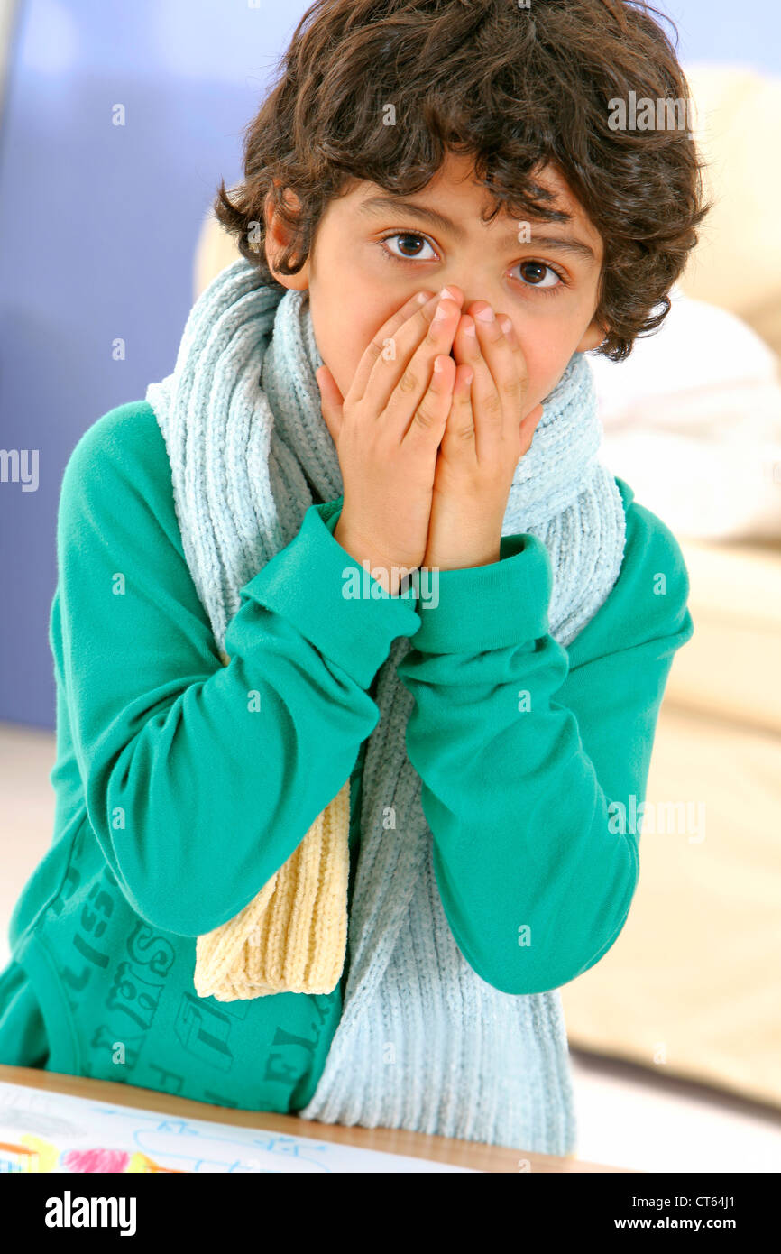 CHILD WITH RHINITIS Stock Photo - Alamy