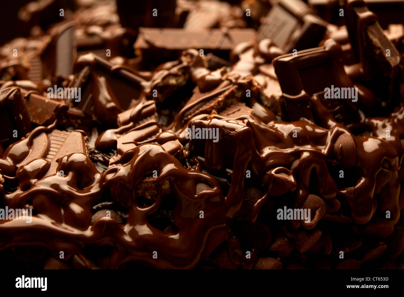 Endless chocolate cake Stock Photo - Alamy