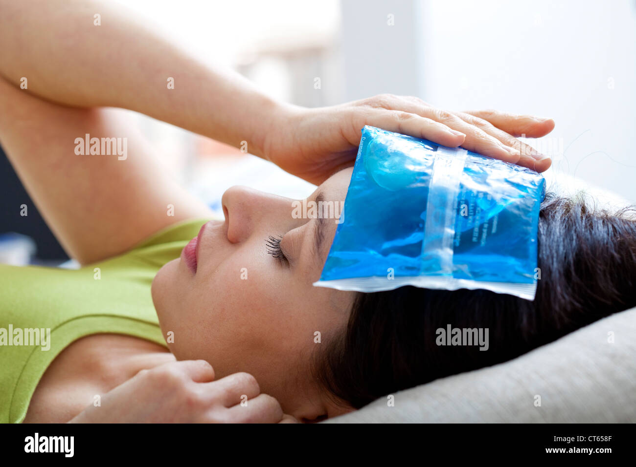 COLD THERAPY WOMAN Stock Photo - Alamy