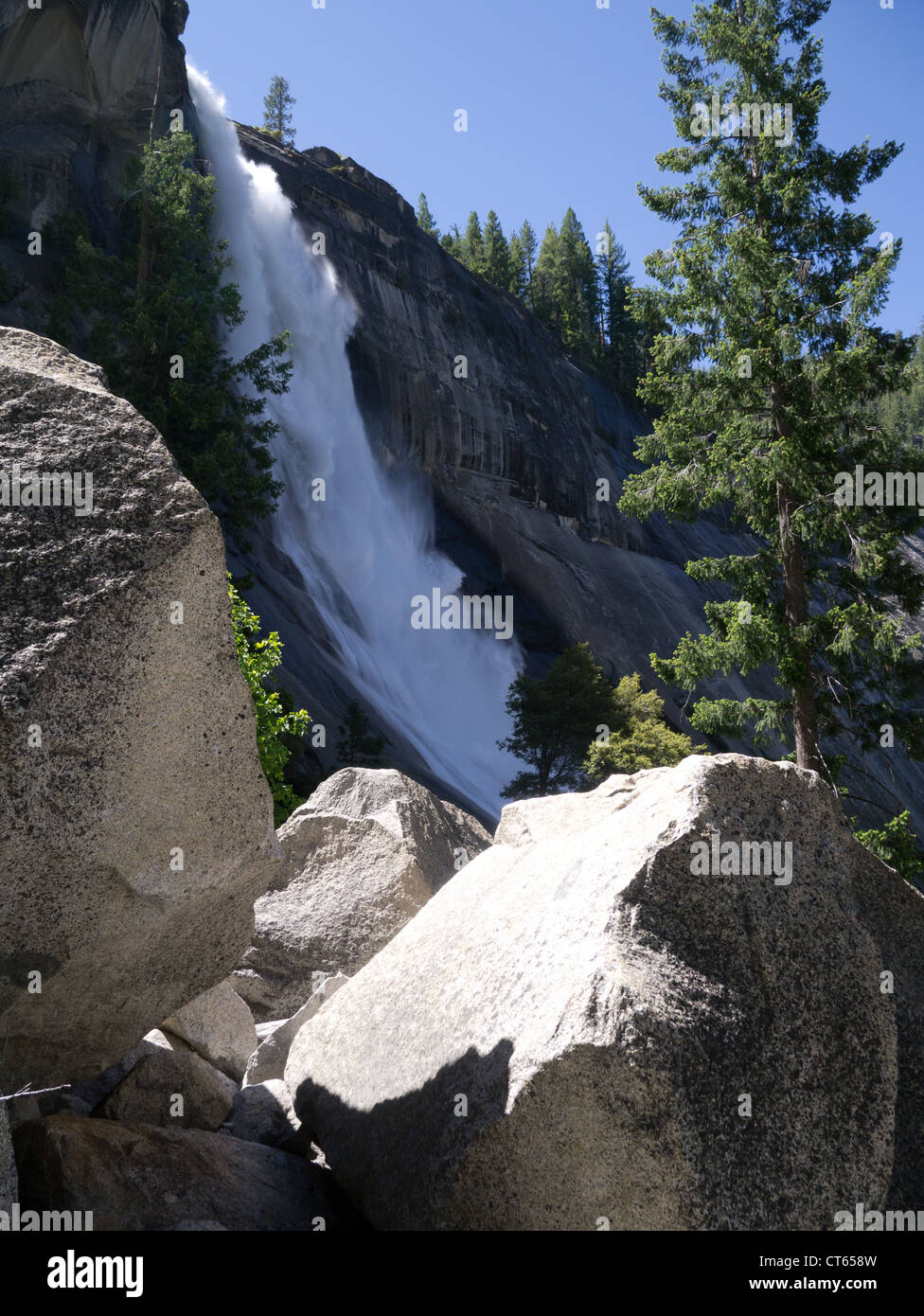 Nevada Fall on the Merced River in Yosemite National Park, California ...