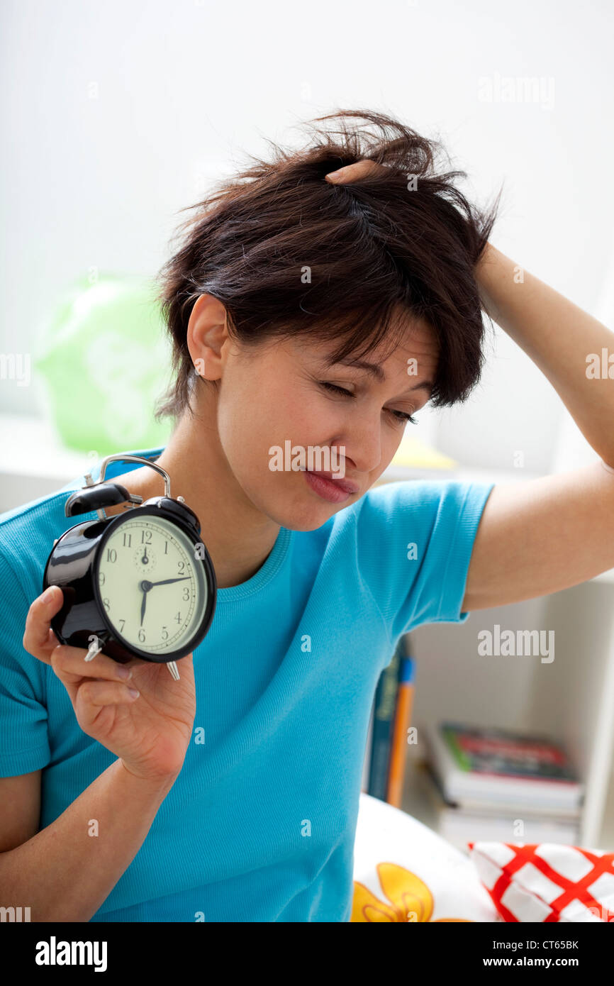 WOMAN WAKING UP Stock Photo - Alamy