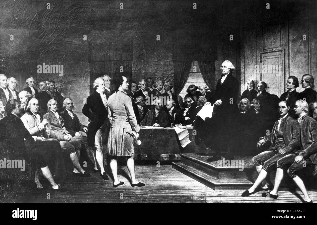 American independence war debate Black and White Stock Photos & Images ...