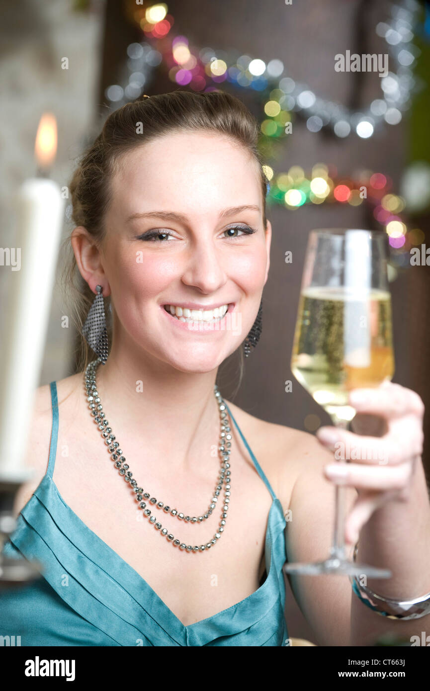 Christmas day lady woman festive festivities hi-res stock photography ...