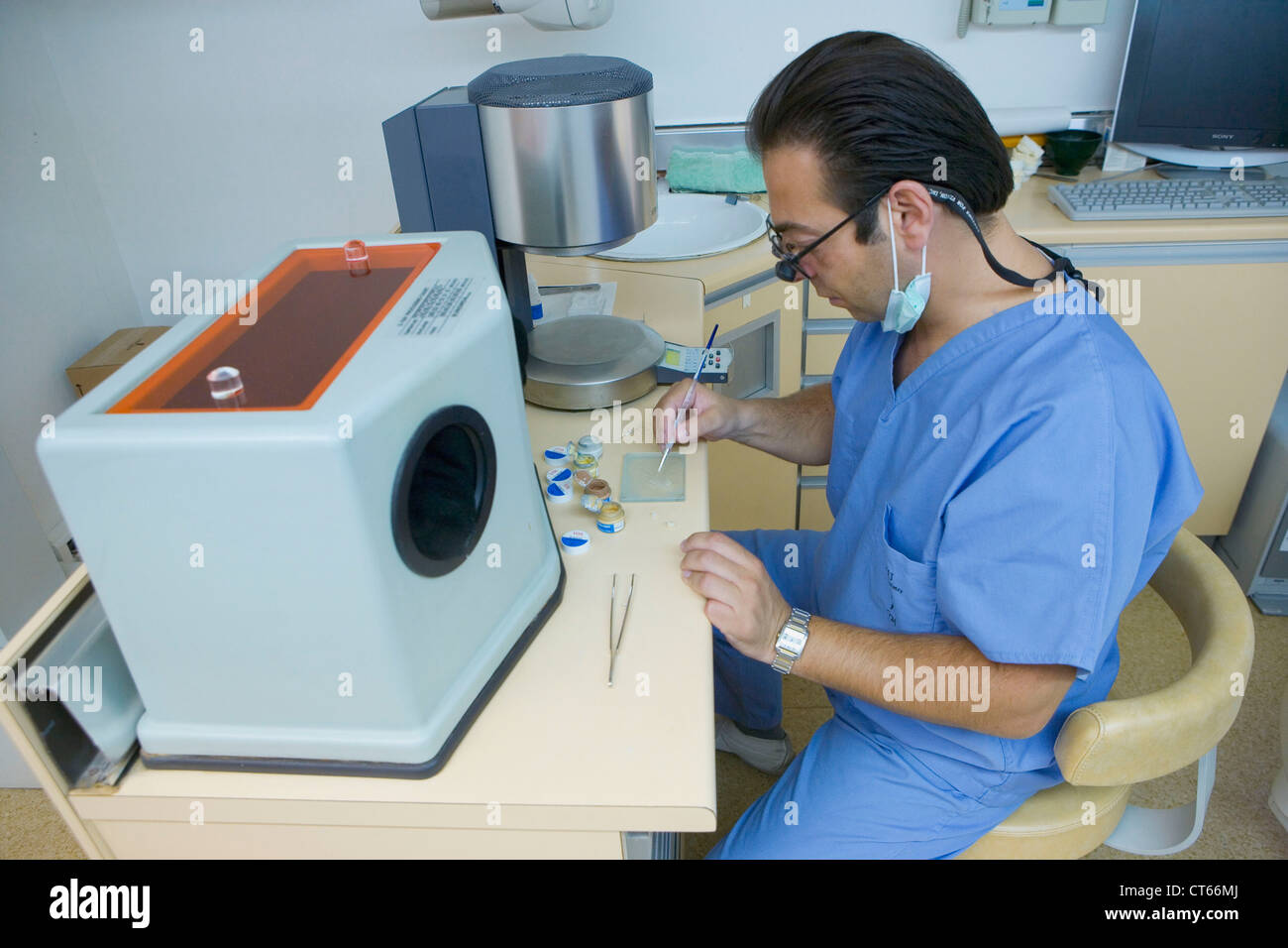 Person Making Prosthetic Teeth High Resolution Stock Photography and ...