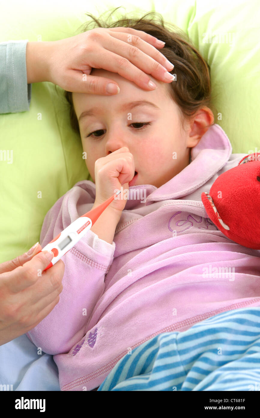 FEVER IN A CHILD Stock Photo - Alamy