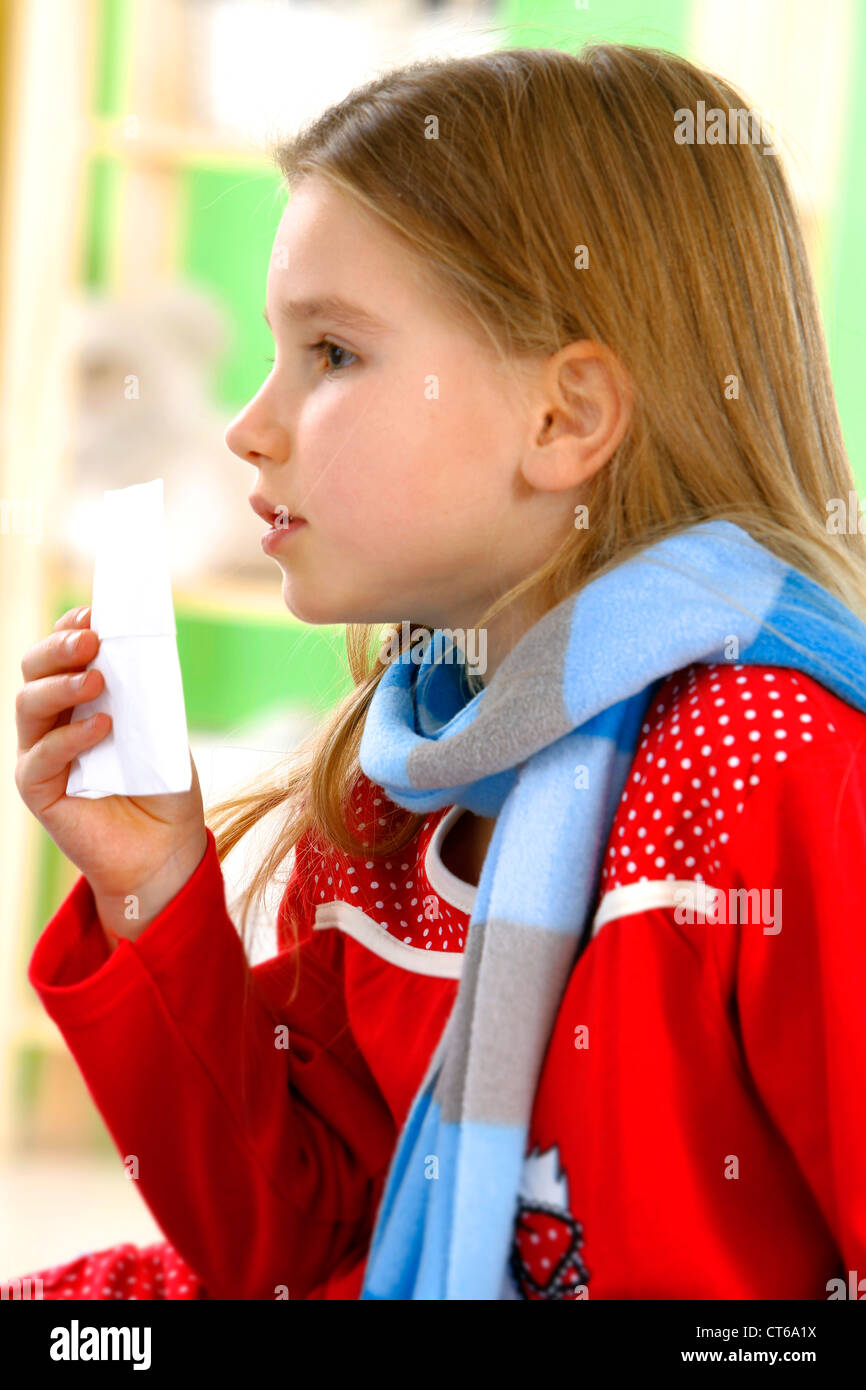 CHILD WITH RHINITIS Stock Photo - Alamy