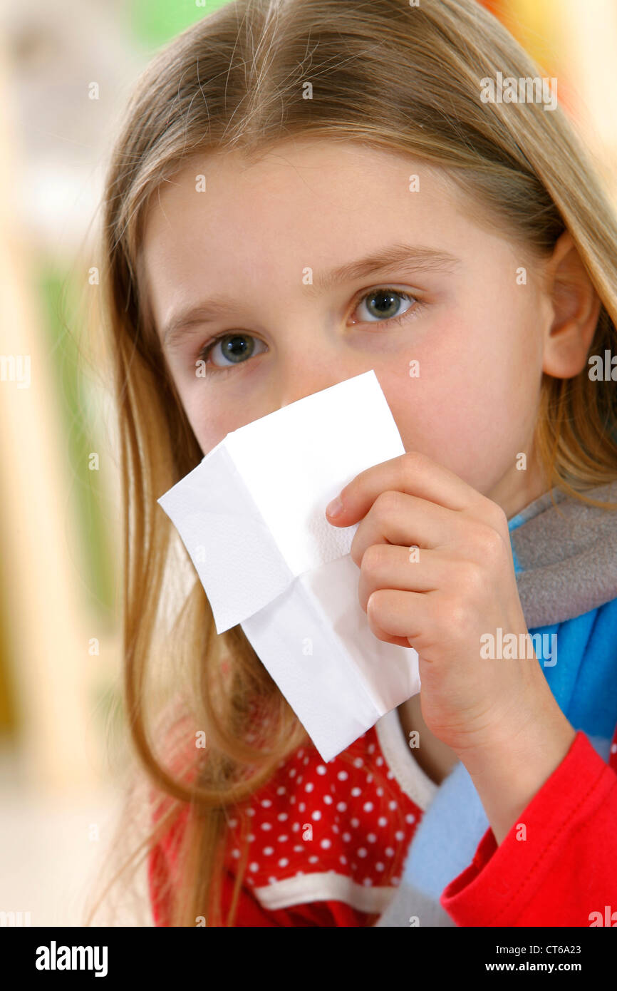 CHILD WITH RHINITIS Stock Photo - Alamy