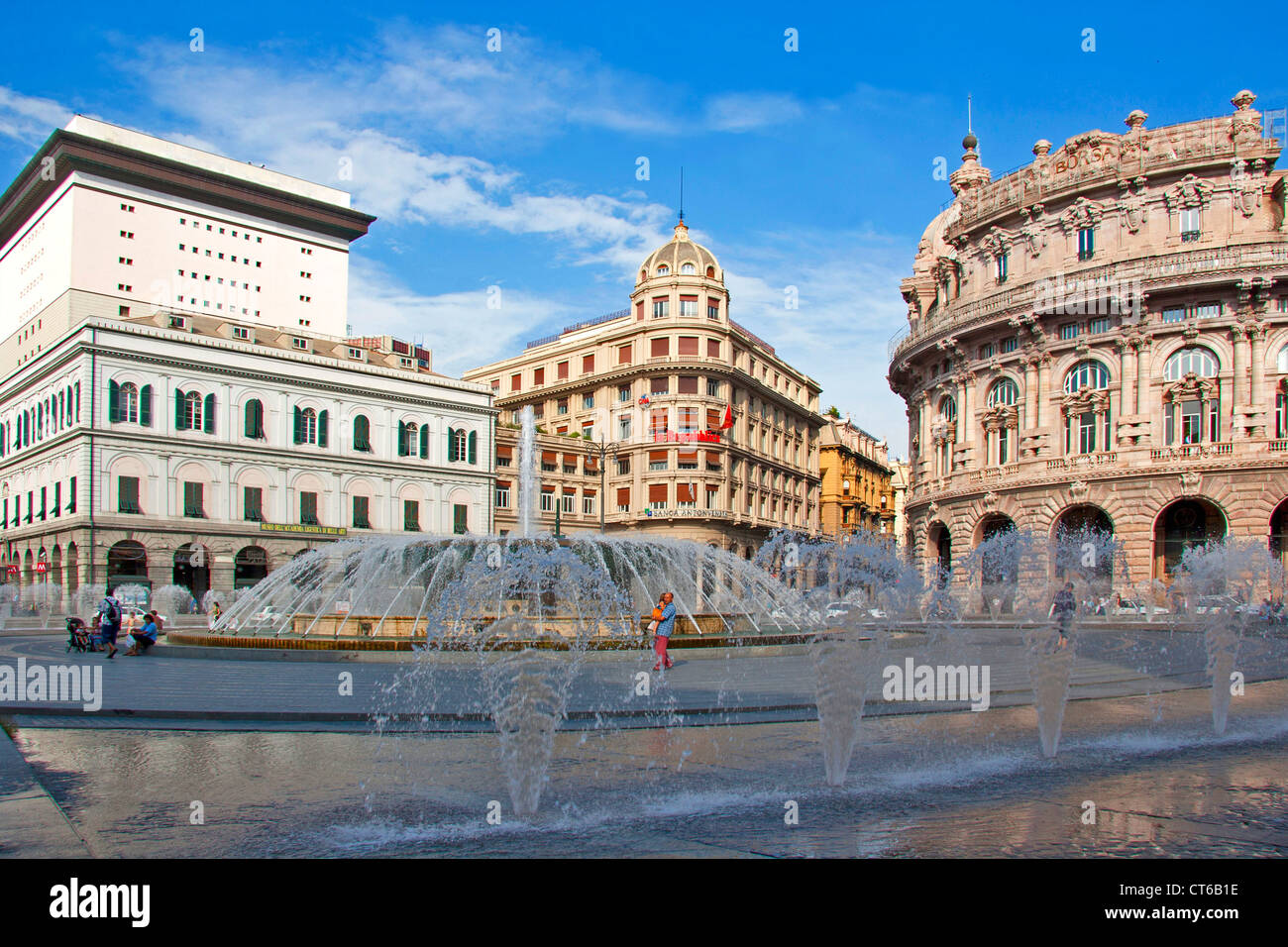 Piazza De Ferrari is the main square of Genoa Stock Photo - Alamy