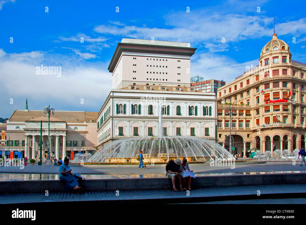 Piazza De Ferrari is the main square of Genoa Stock Photo - Alamy