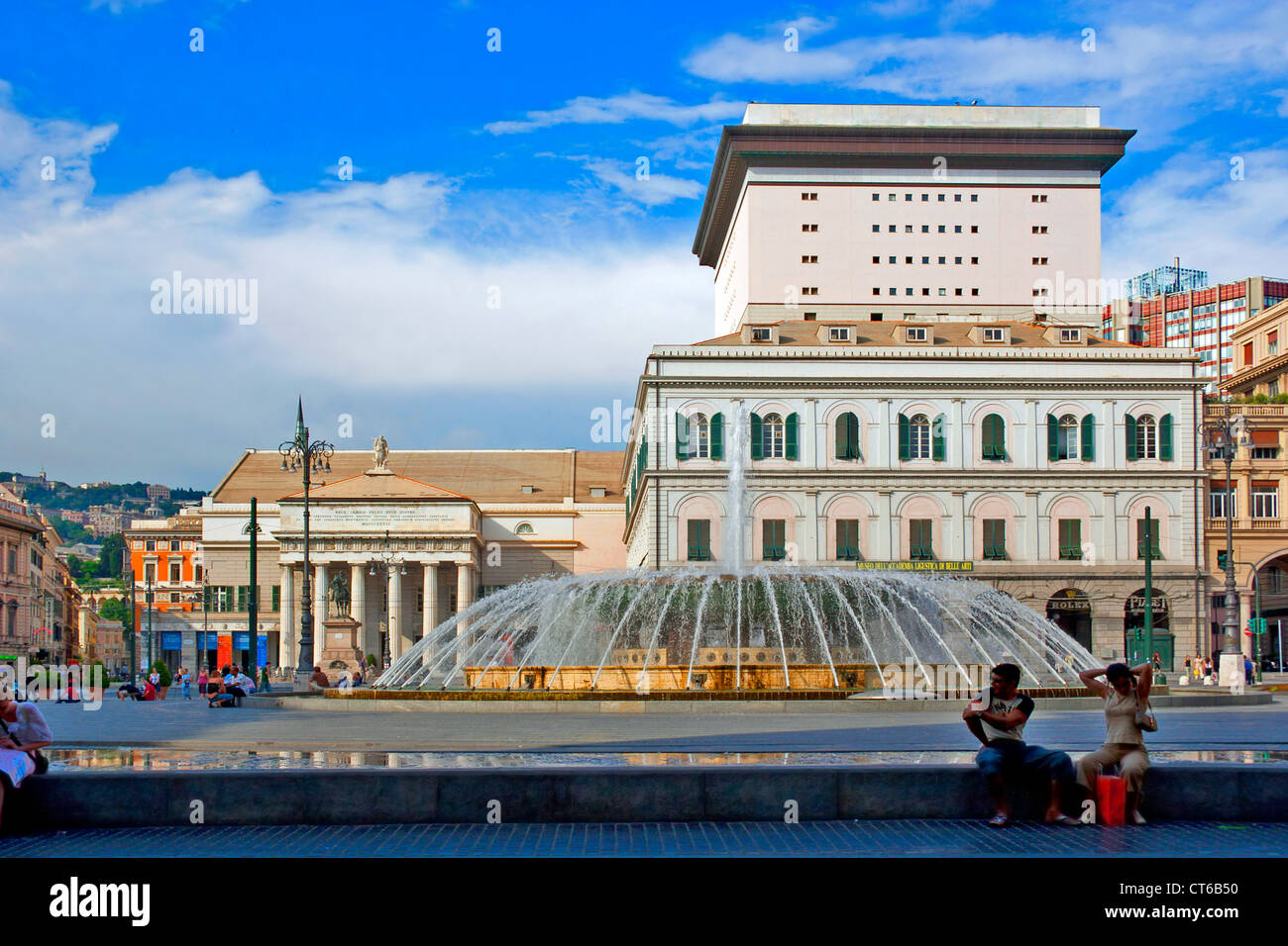 Piazza De Ferrari is the main square of Genoa Stock Photo - Alamy