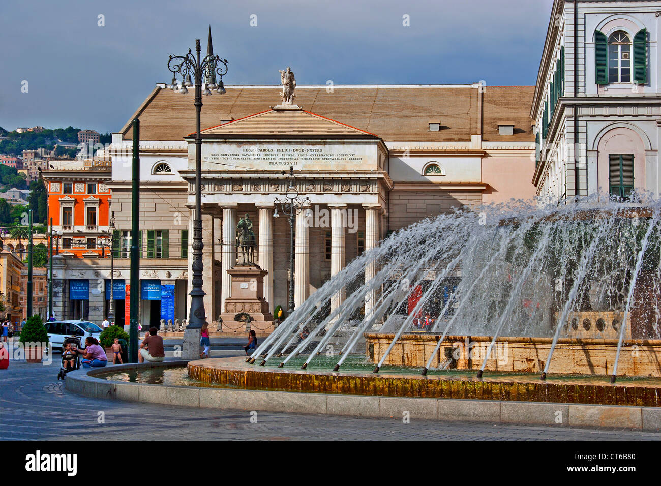Piazza De Ferrari is the main square of Genoa Stock Photo - Alamy