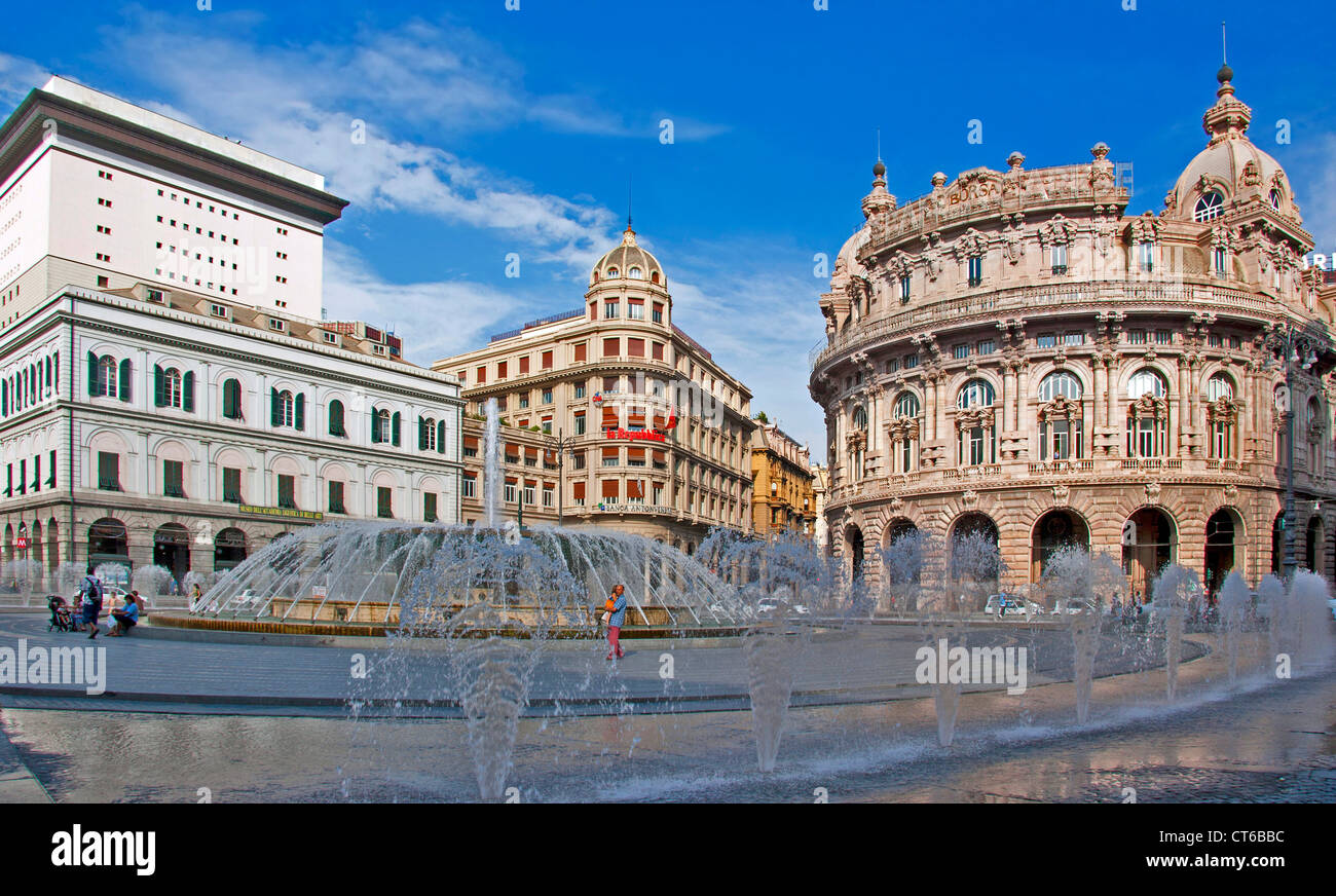 Piazza De Ferrari is the main square of Genoa Stock Photo - Alamy