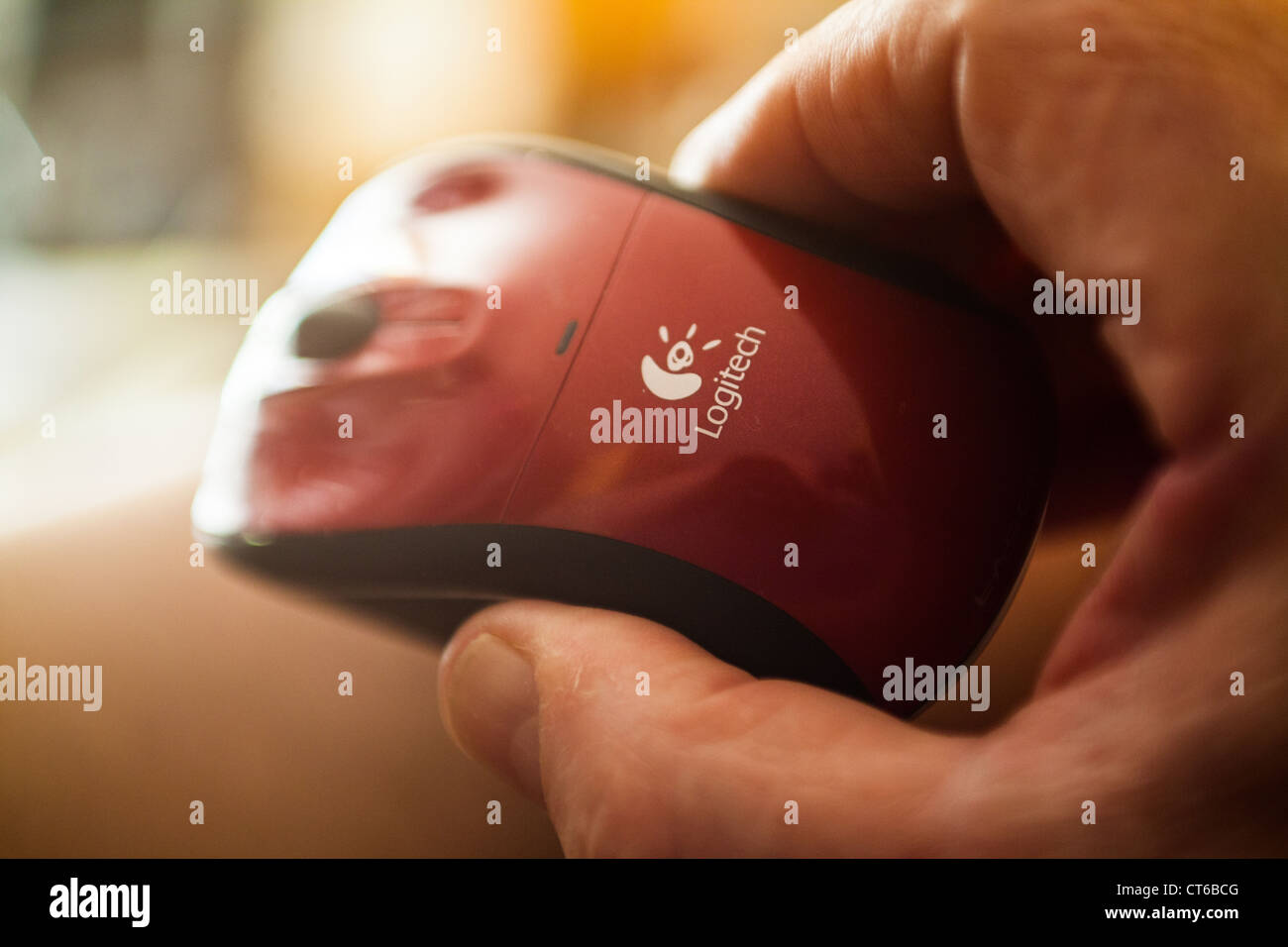 A Logitech wireless mouse Stock Photo - Alamy