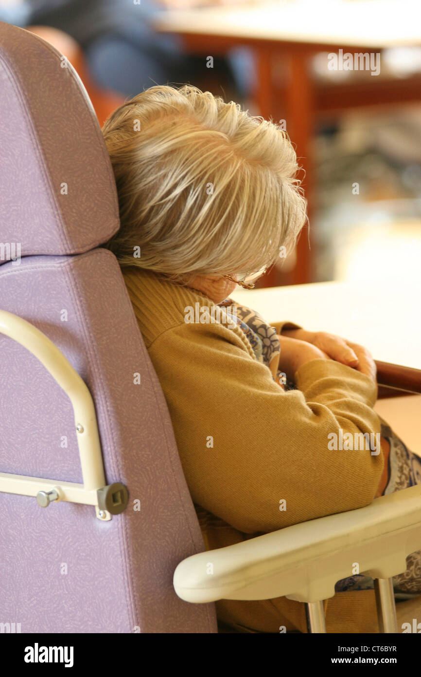 ELDERLY PERSON RESTING Stock Photo - Alamy