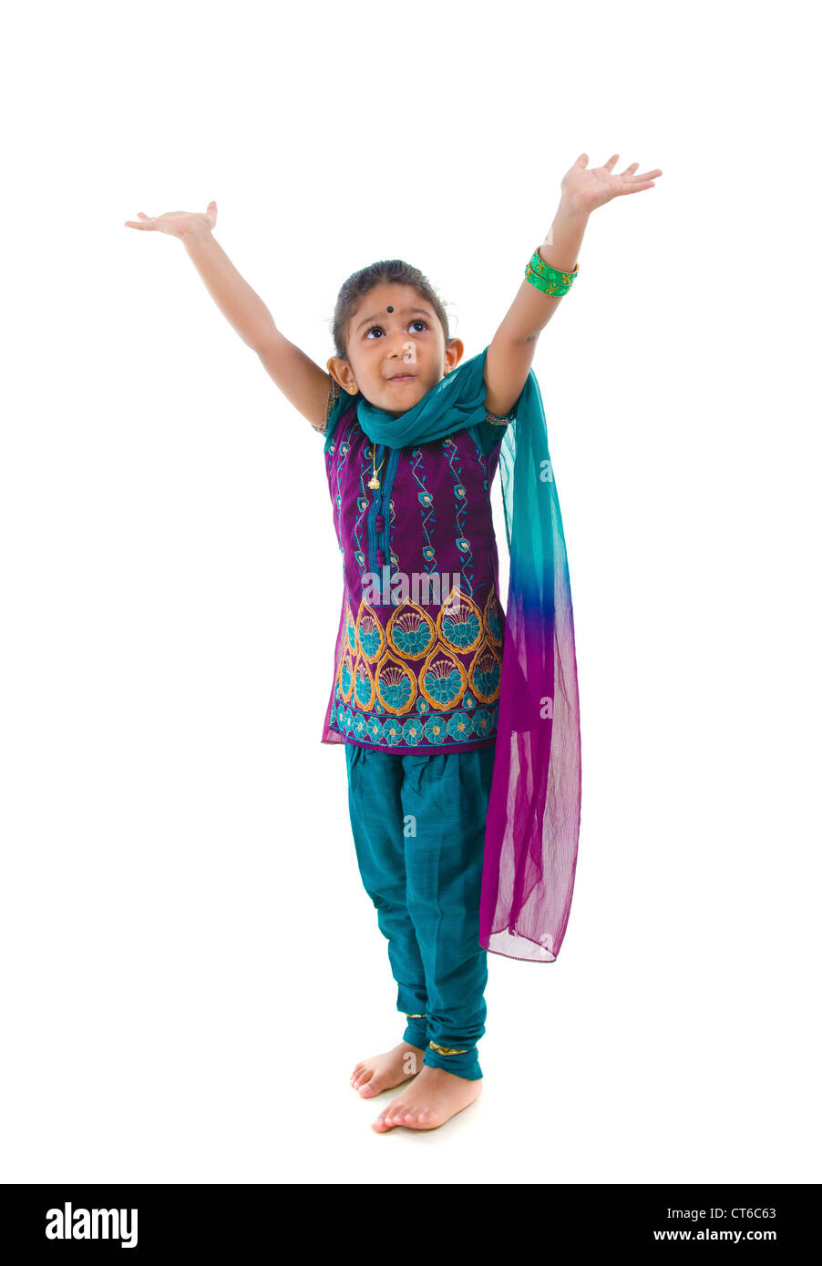 shocked little traditional indian girl Stock Photo - Alamy