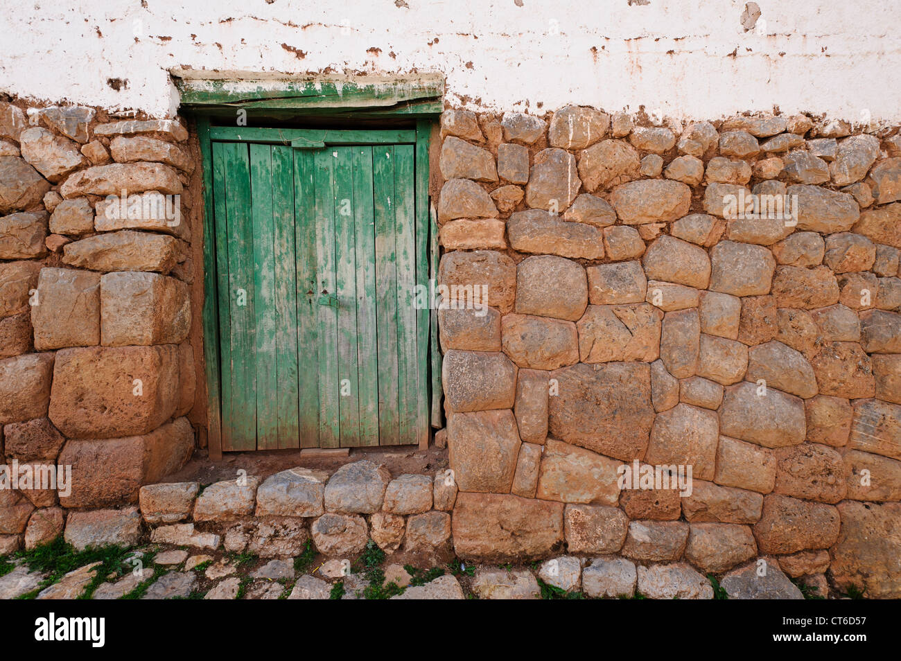 House built on Inca foundations, Chinchero, Peru Stock Photo - Alamy