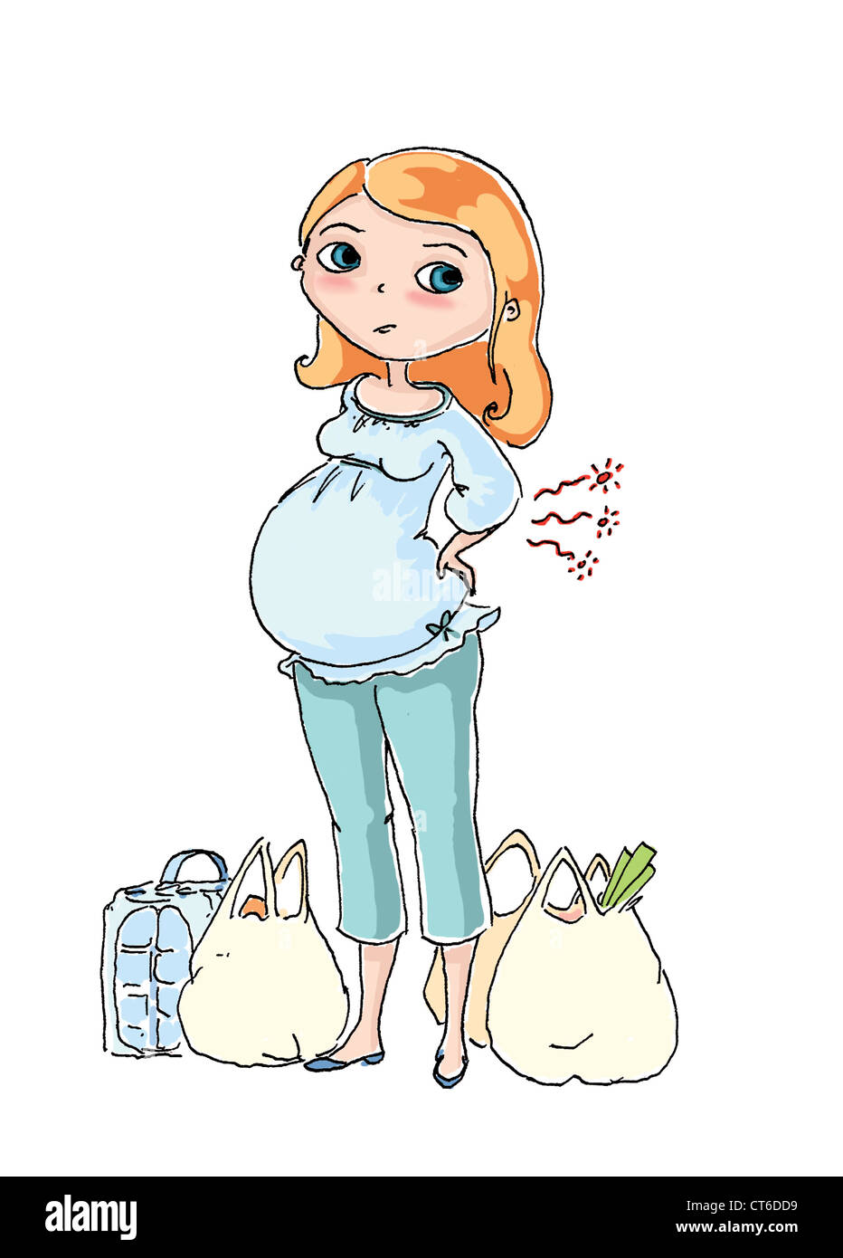 Tired woman at work Cut Out Stock Images & Pictures - Alamy