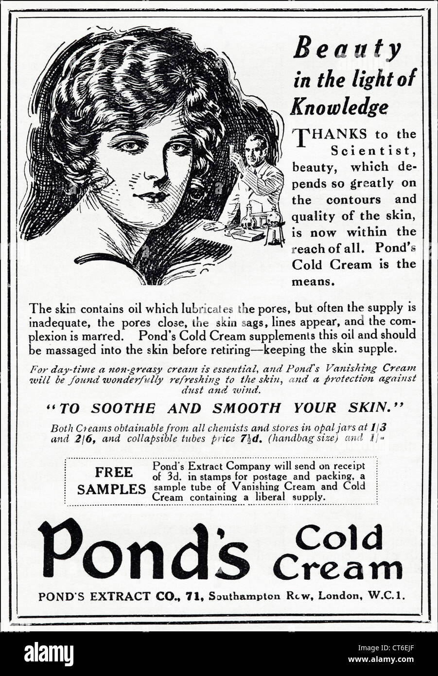 Advertisement advertising ponds cosmetics original hi-res stock ...