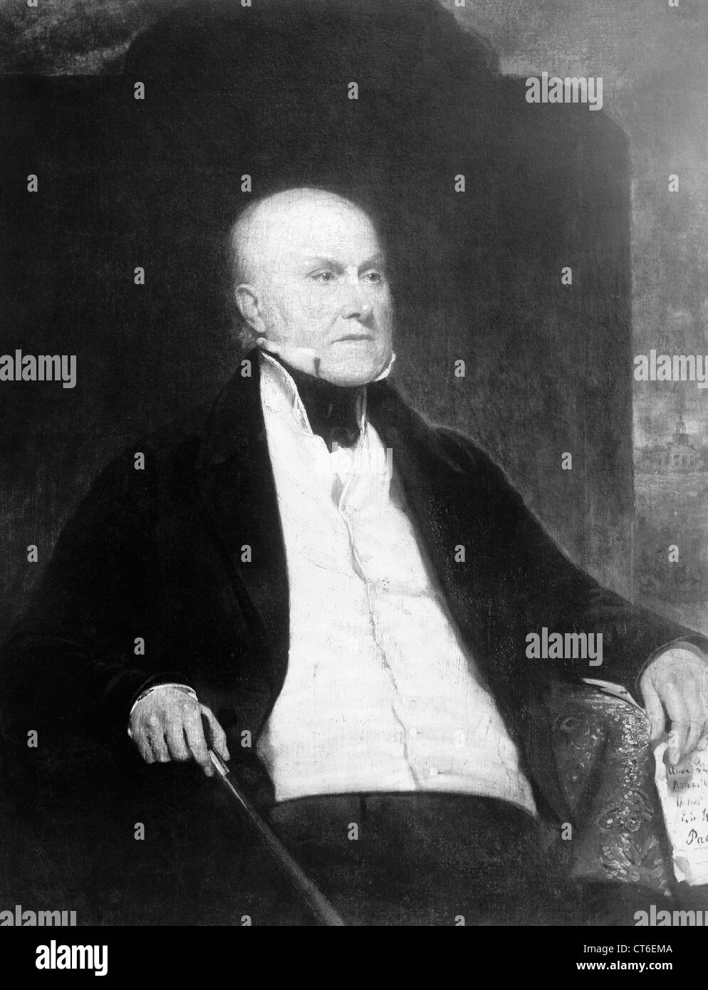 Vintage portrait of John Quincy Adams (1767 - 1848) - the sixth US ...
