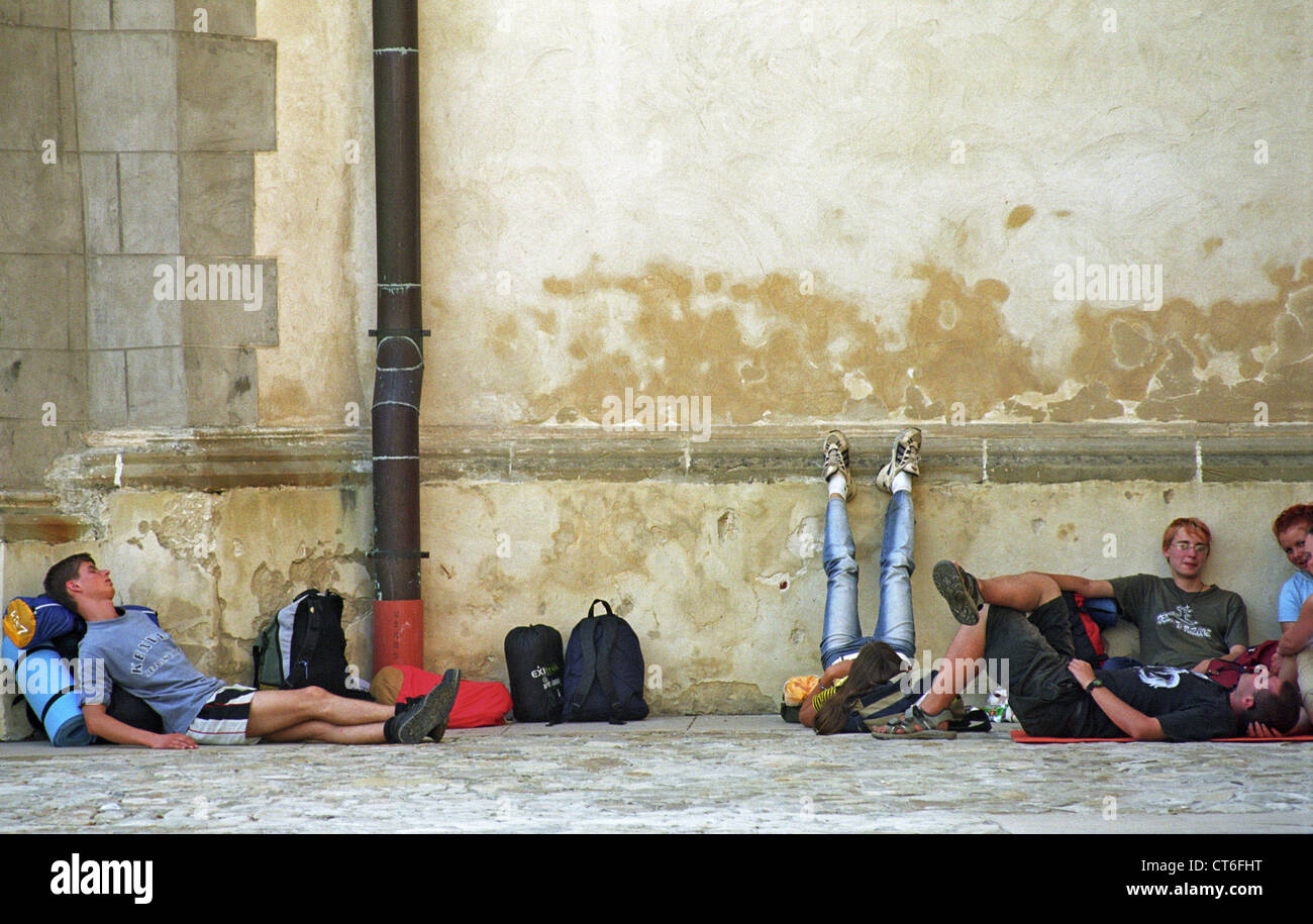 Young people engage in an excursion, Slovakia Stock Photo - Alamy